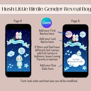 Hush Little Birdie Digital Gender Announcement, Gender Reveal Video Boy ...