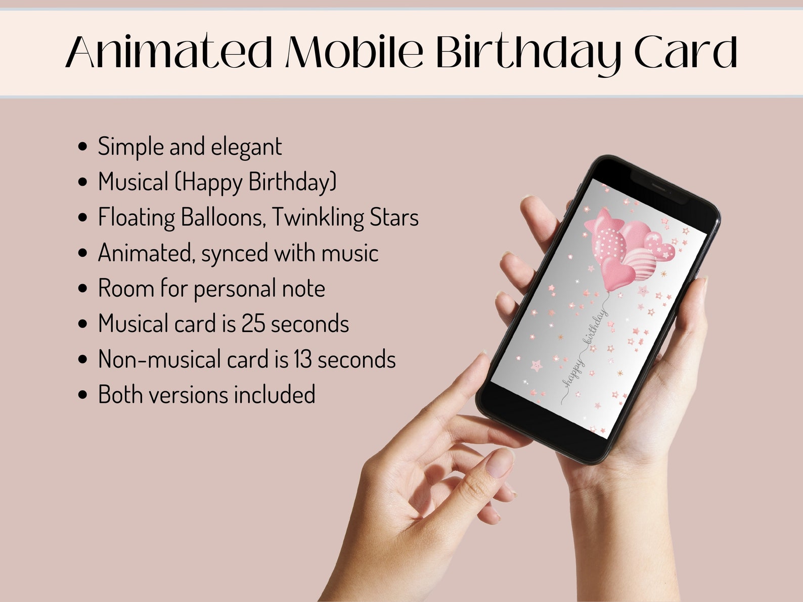 Animated Birthday Card, Editable Birthday Card Template, Personalized ...
