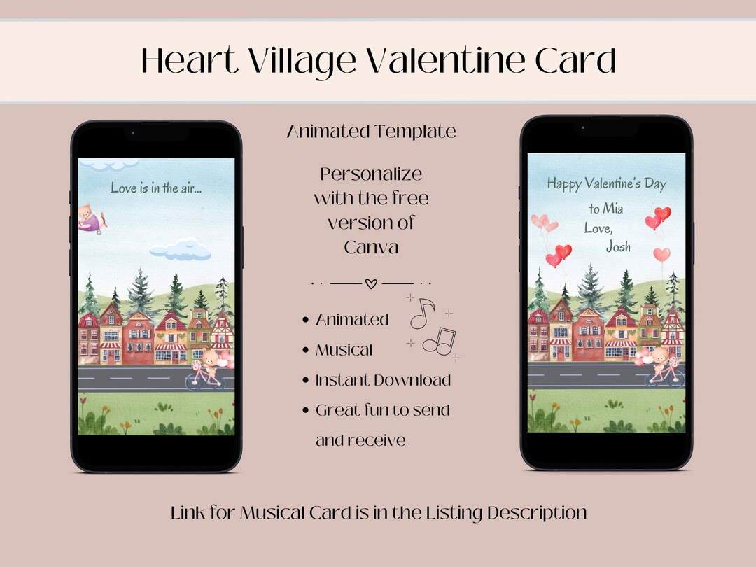 Editable Valentine Video Card, Animated Valentine Greeting Card Video ...