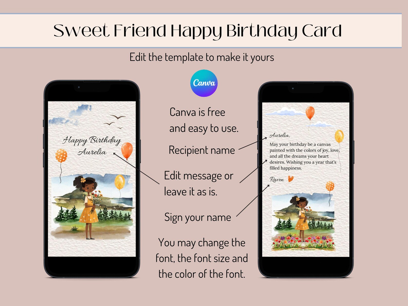 Birthday E-card for Friend Video for Mobile Phone, Customize Birthday ...
