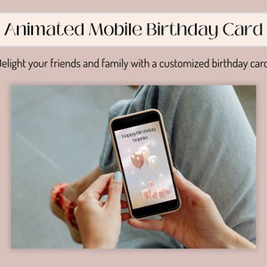 Animated Birthday E-card for Mobile Phone, Use Template Editable in ...