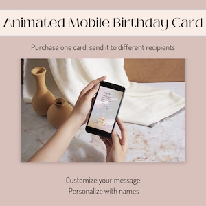 Animated Birthday E-card for Mobile Phone, Use Template Editable in ...