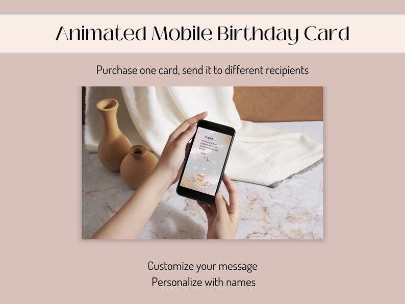 Animated Birthday E-card for Mobile Phone, Use Template Editable in ...