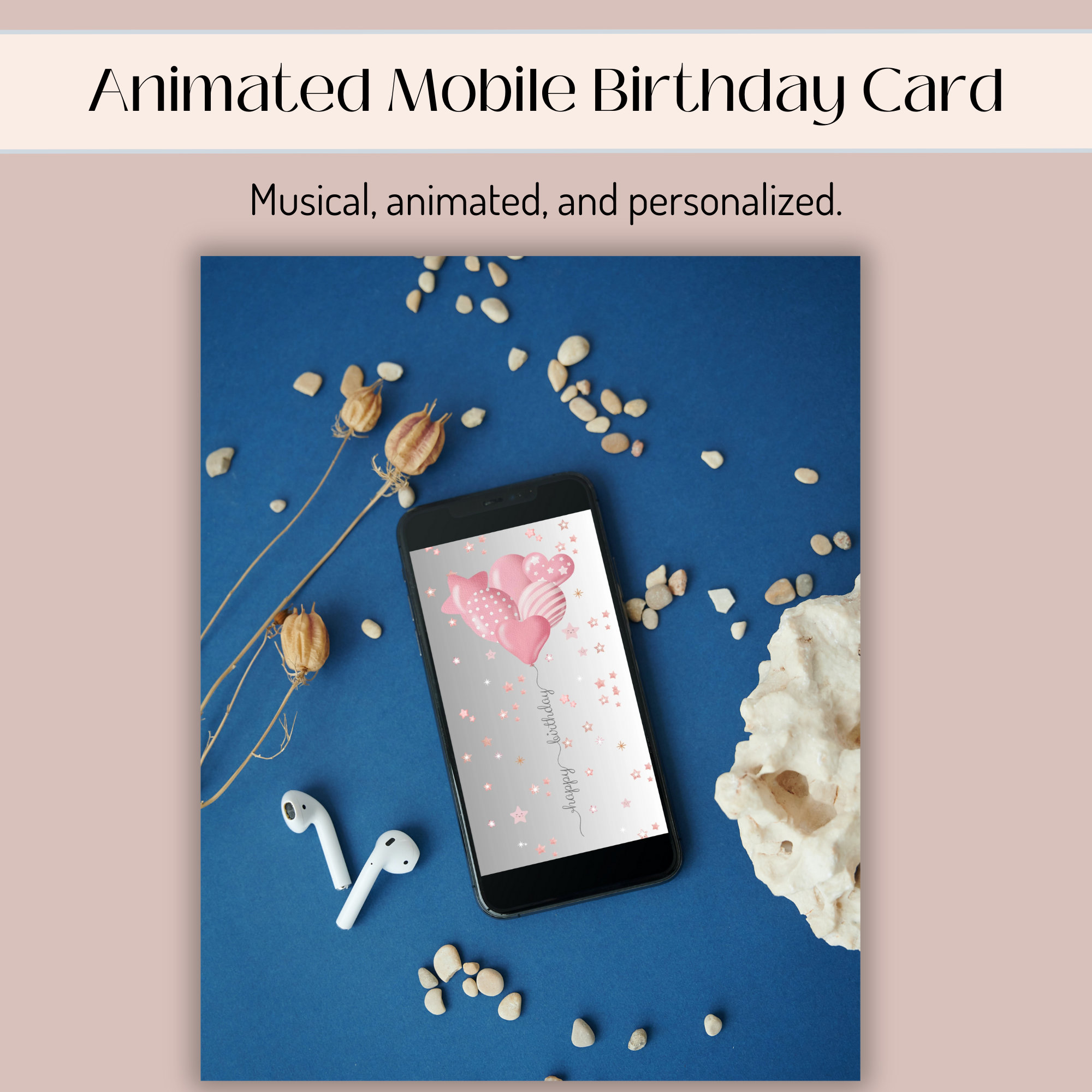 Animated Birthday Card Editable Birthday Card Template - Etsy