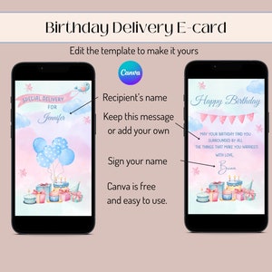 Animated Birthday E-card: Editable Canva Template (digital Download) - Etsy
