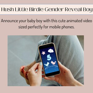 Hush Little Birdie Digital Gender Announcement, Gender Reveal Video Boy ...