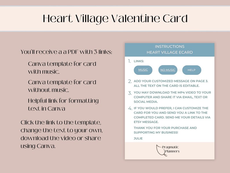 Animated Valentine Ecard Template: Heart Village Design (digital ...