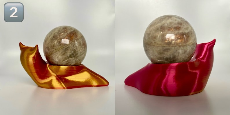 Snail Sphere Stand | 3d Printed | 7 Different Colors | Accommodates ...