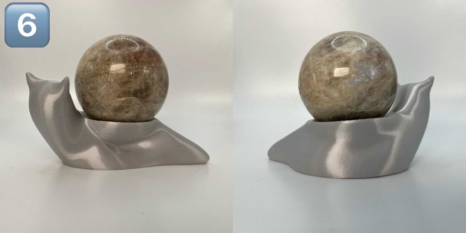 Snail Sphere Stand | 3d Printed | 7 Different Colors | Accommodates ...