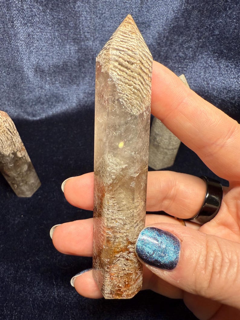 Garden Quartz Tower | Thousand Layer Lodolite Point | You Choose ...