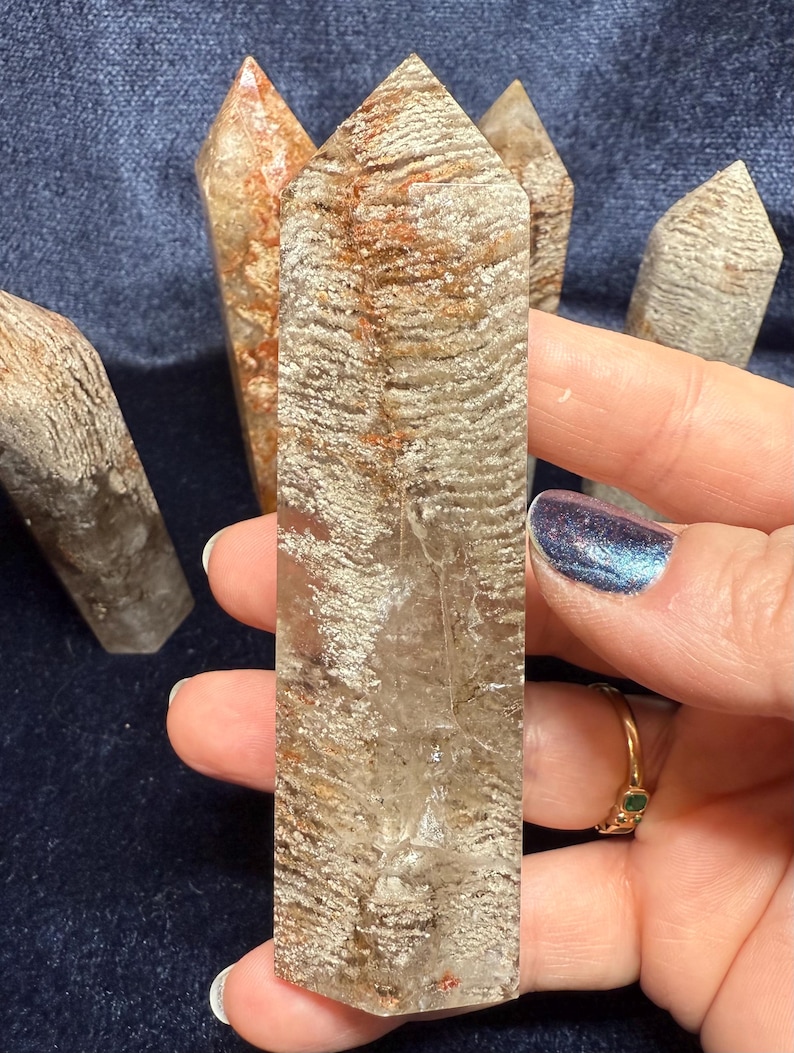 Garden Quartz Tower | Thousand Layer Lodolite Point | You Choose ...