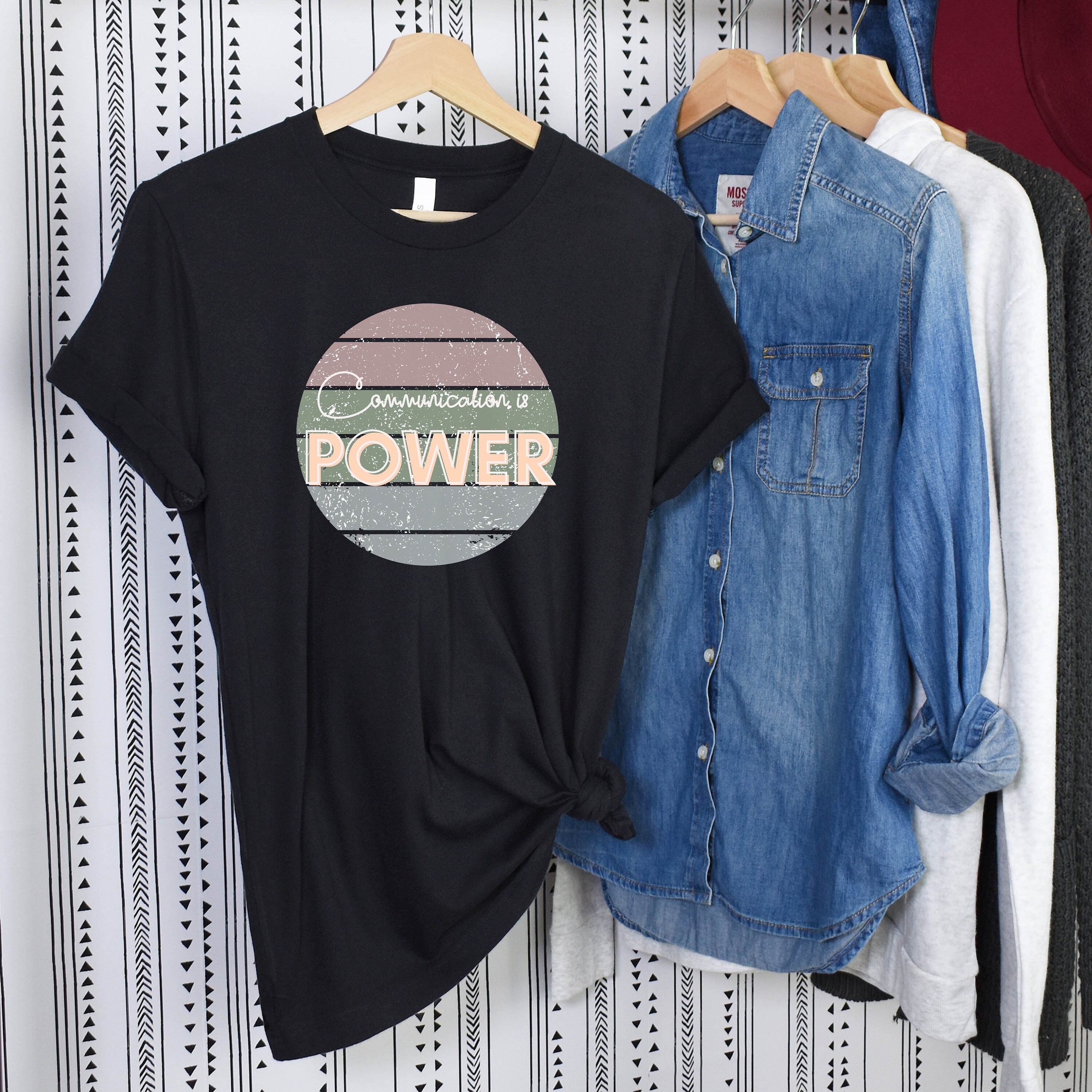 Communication is POWER, Speech Therapy Shirt, Speech Language ...