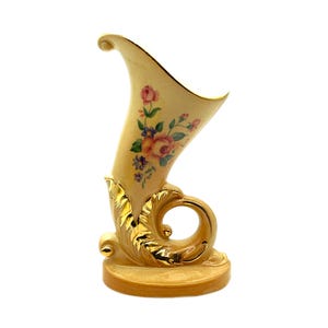 Spaulding China - Small Cornucopia Vase - Vintage - 6.75" - Etsy