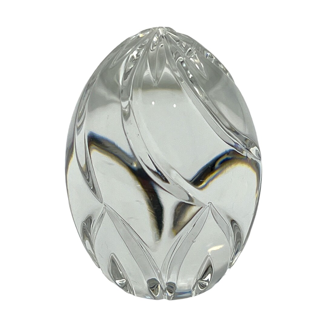 Ethereal Elegance: Crystal Egg Shaped Art Glass Paperweight - 3.25" - Etsy