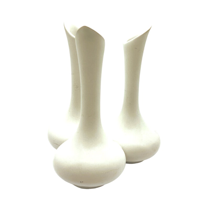 Van Briggle Pottery White Triple Bud Vase Vintage - Etsy