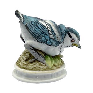 Lefton China - Blue Jay W/flower - 3" - Etsy