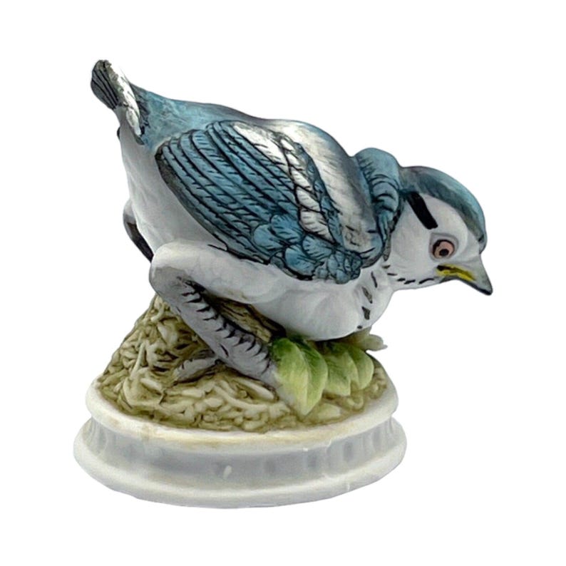 Lefton China - Blue Jay W/flower - 3" - Etsy
