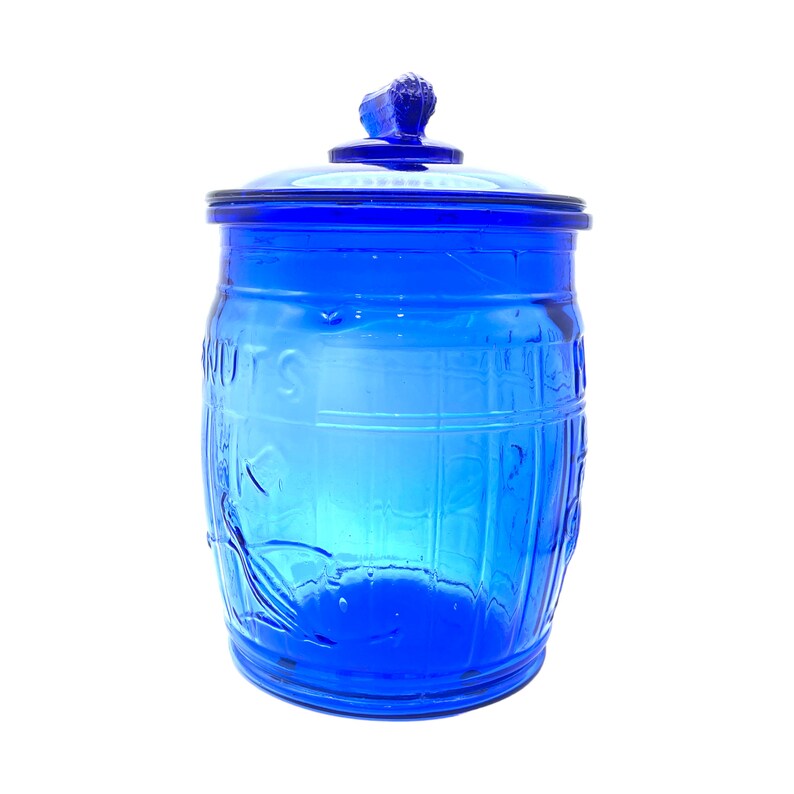 Planters Mr Peanut Cobalt Blue Glass Store Counter Jar - Etsy