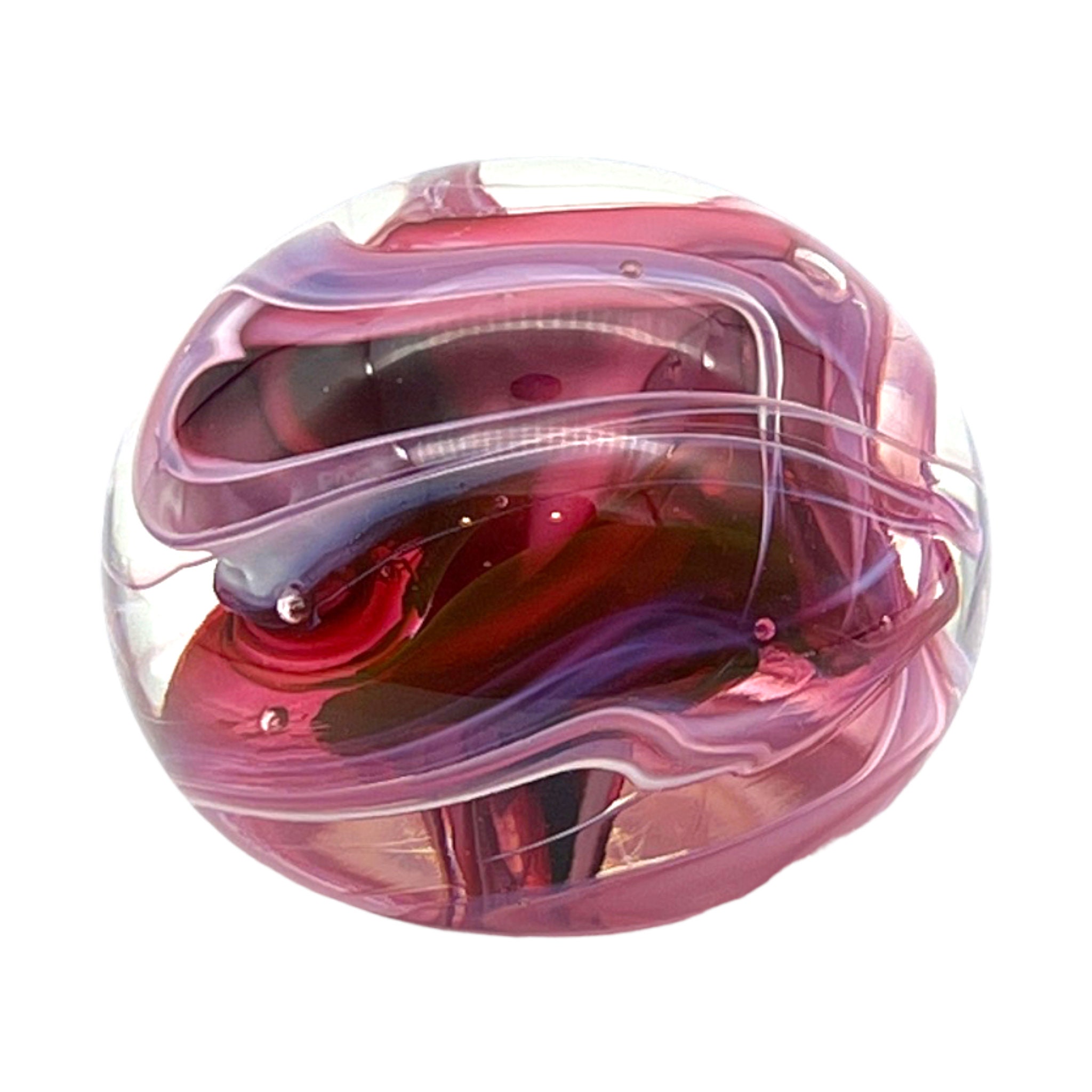Free State Art Glass Red Swirl Paperweight Signed 1998 - Etsy