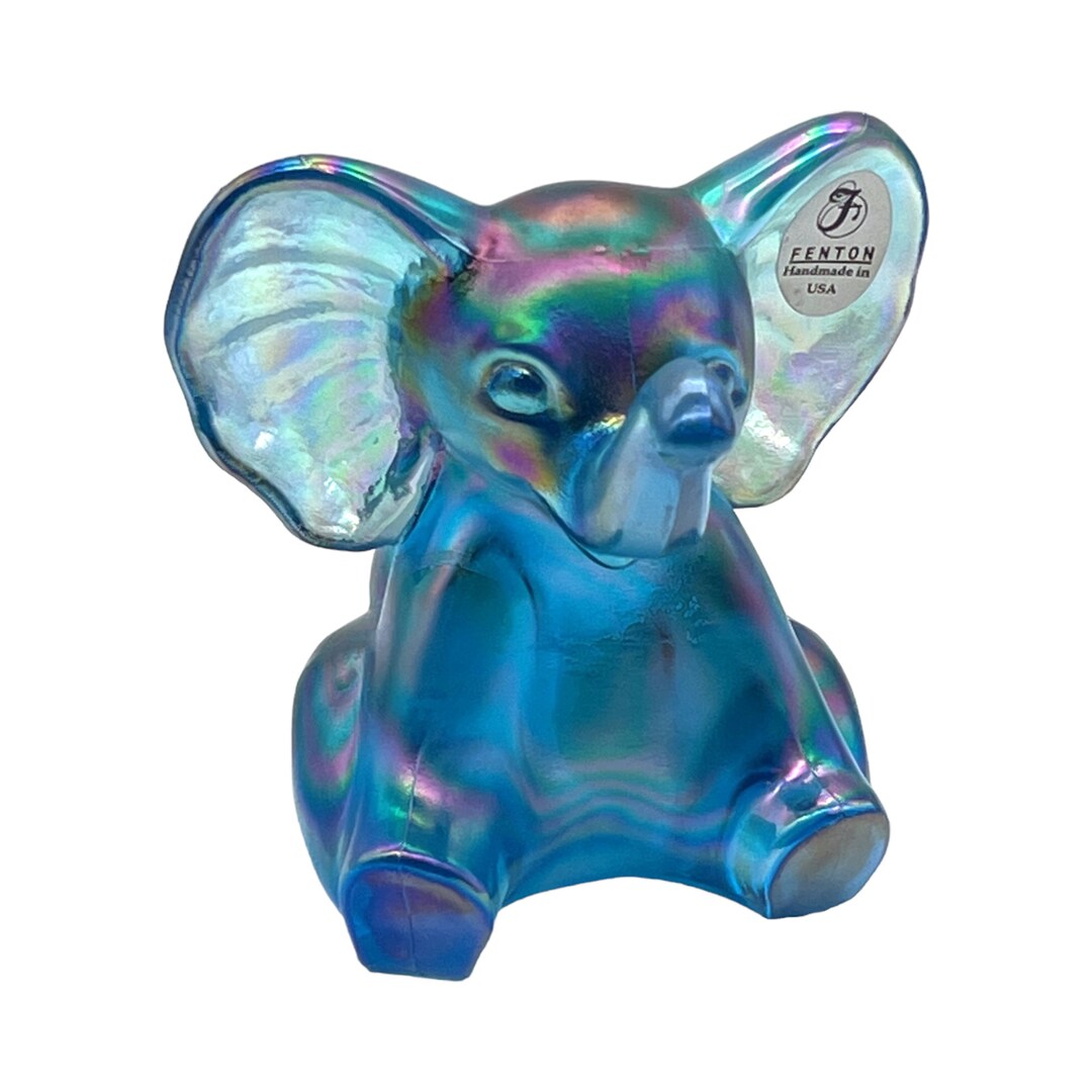 Fenton Art Glass Elephant Stretch Carnival Original Sticker - Etsy
