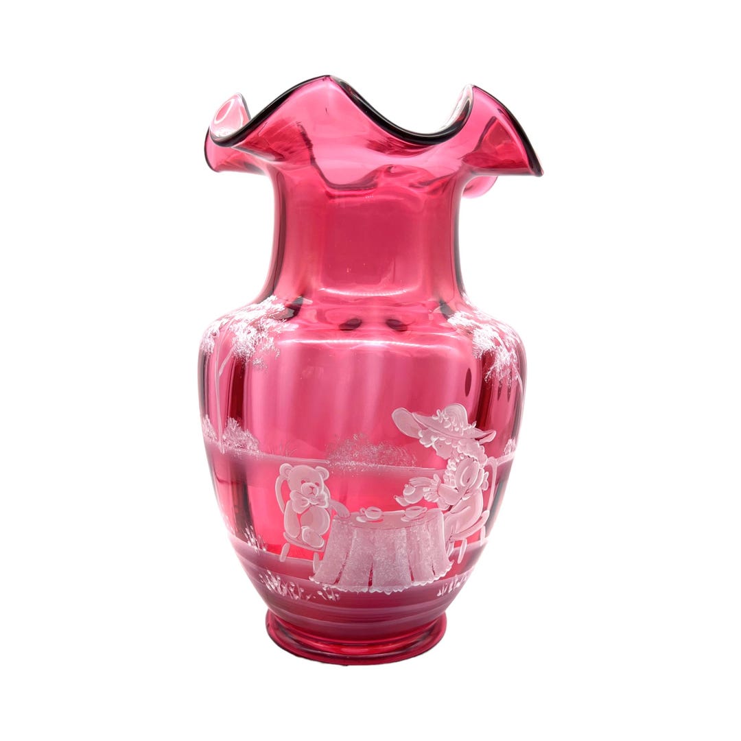Fenton Art Glass - Country Cranberry - Mary Gregory Collection - 2001 ...