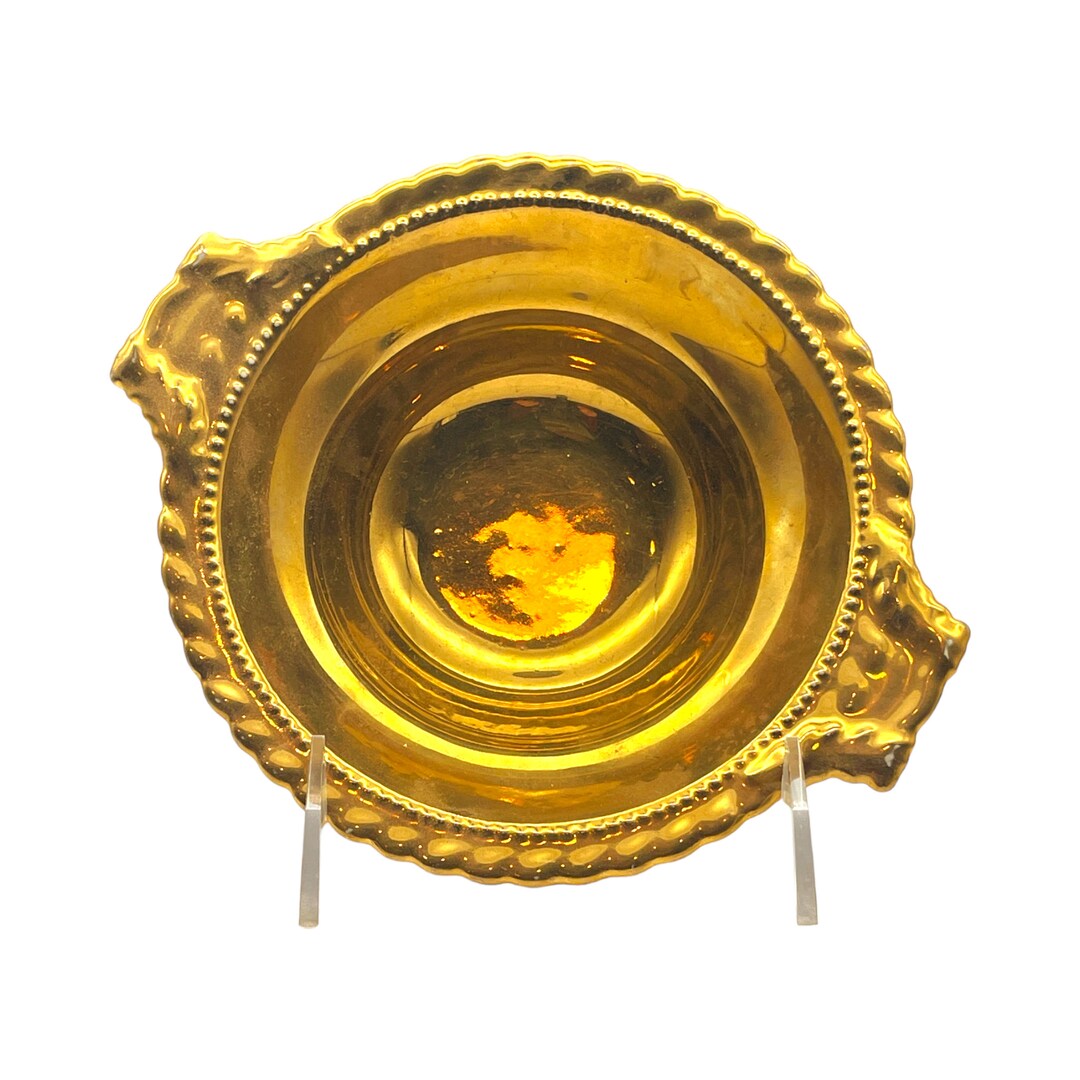 22k Gold Double Handle Bowl 6 - Etsy