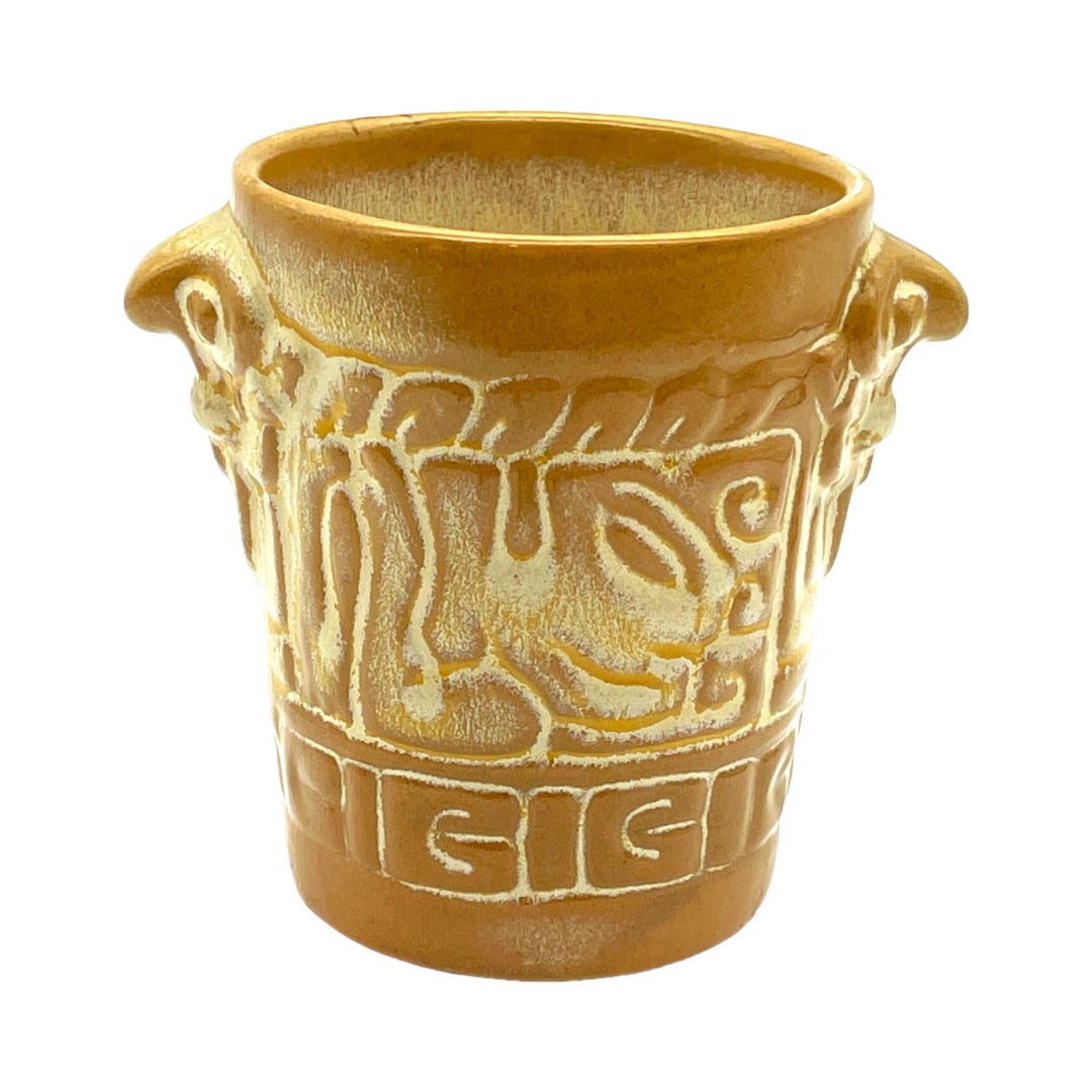 Frankoma Pottery - Aztec Sugar Cup - Vintage - 3.75" - Etsy