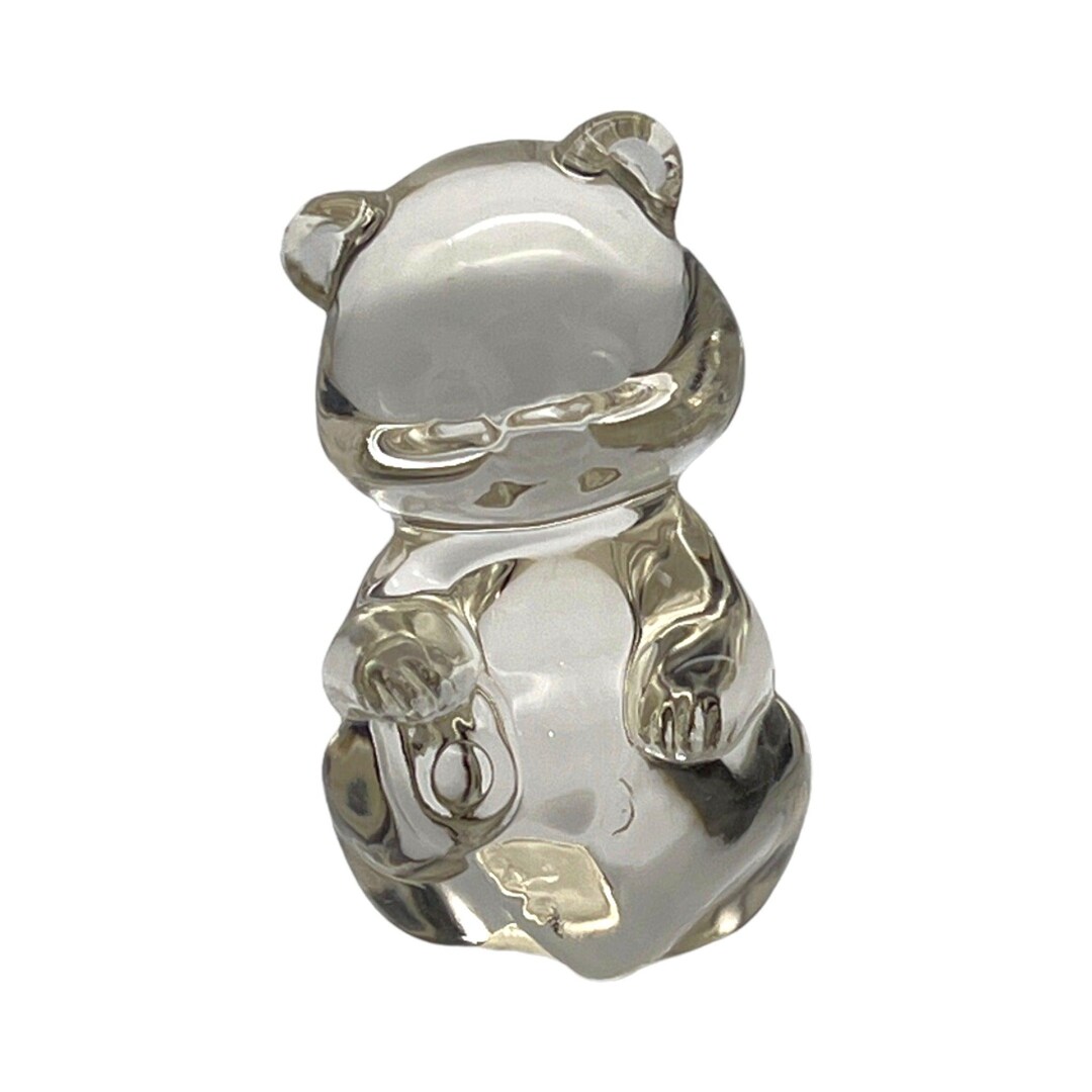 Fenton Art Glass - Glass Bear - Sitting up - Clear - 4" - Etsy