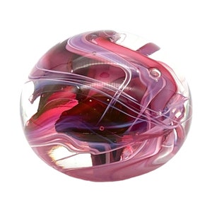 Free State Art Glass Red Swirl Paperweight Signed 1998 2.5 - Etsy