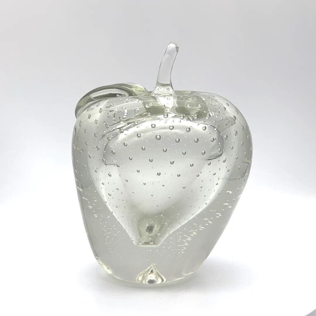 Murano Art Glass - Apple W Bullicante Bubbles - XL - Etsy