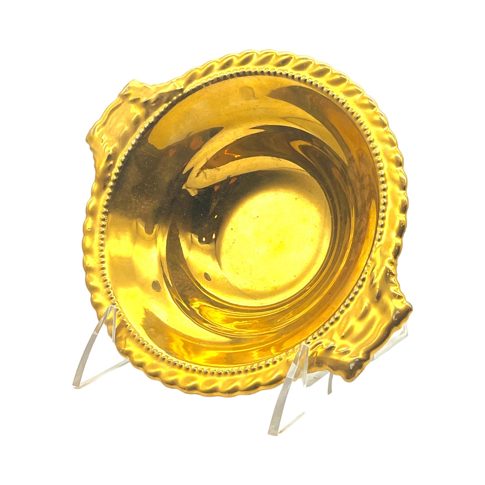 22k Gold - Double Handle Bowl - 6" - Etsy