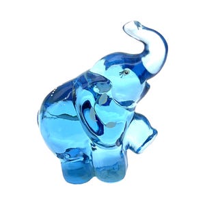 Fenton Art Glass - Elephant Indigo Blue - Hand Painted & Signed - Etsy