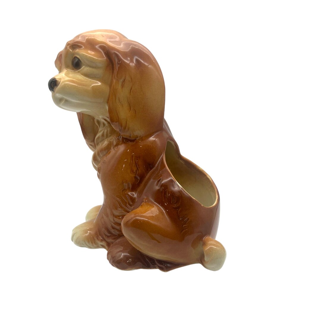 Royal Copley - Cocker Spaniel Planter - Vintage - 7.75" - Etsy