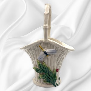 Fitz and Floyd Classics Bamboo Dragonfly & Lady Bug Basket 10.5 - Etsy