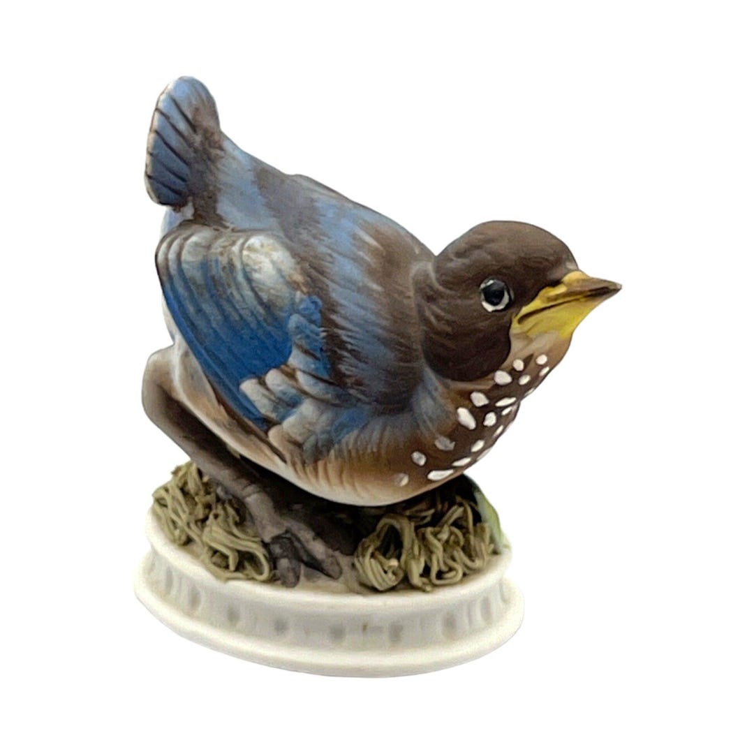 Lefton China - Porcelain Blue Bird Figurine - KW1637 - 3" - Etsy