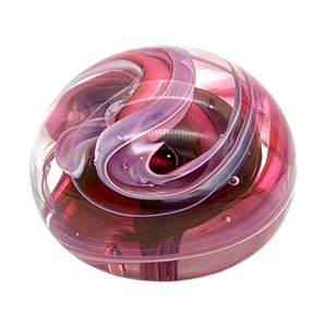Free State Art Glass Red Swirl Paperweight Signed 1998 2.5 - Etsy