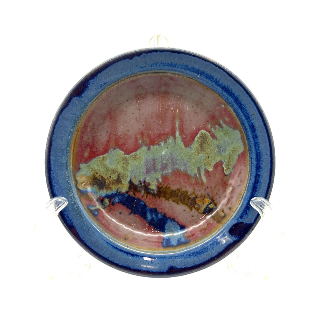 Jim Lauer Studio Pottery Serving Plate Round Signed Vintage 10 - Etsy
