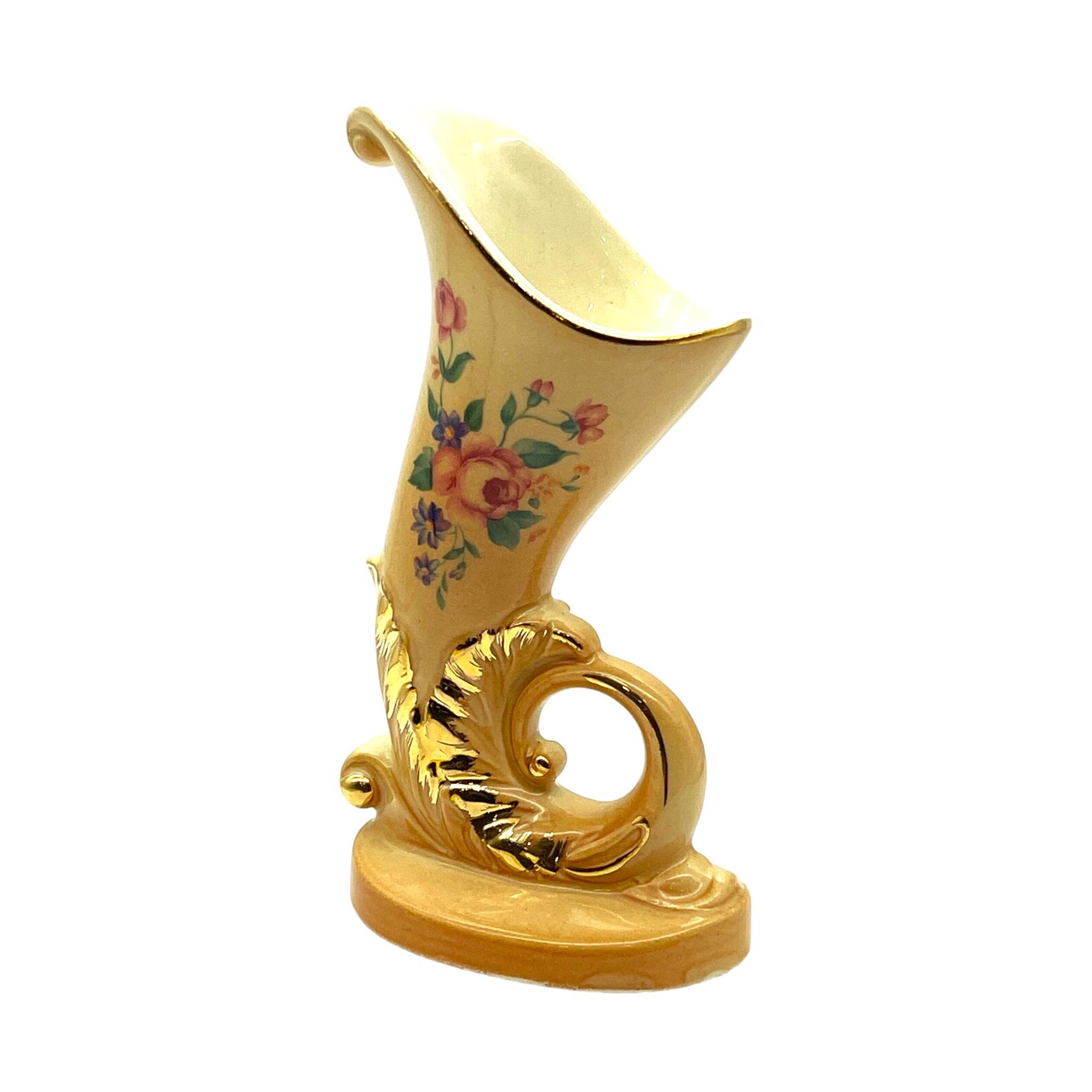 Spaulding China - Small Cornucopia Vase - Vintage - 6.75" - Etsy