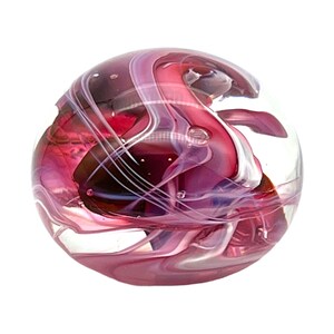 Free State Art Glass Red Swirl Paperweight Signed 1998 2.5 - Etsy