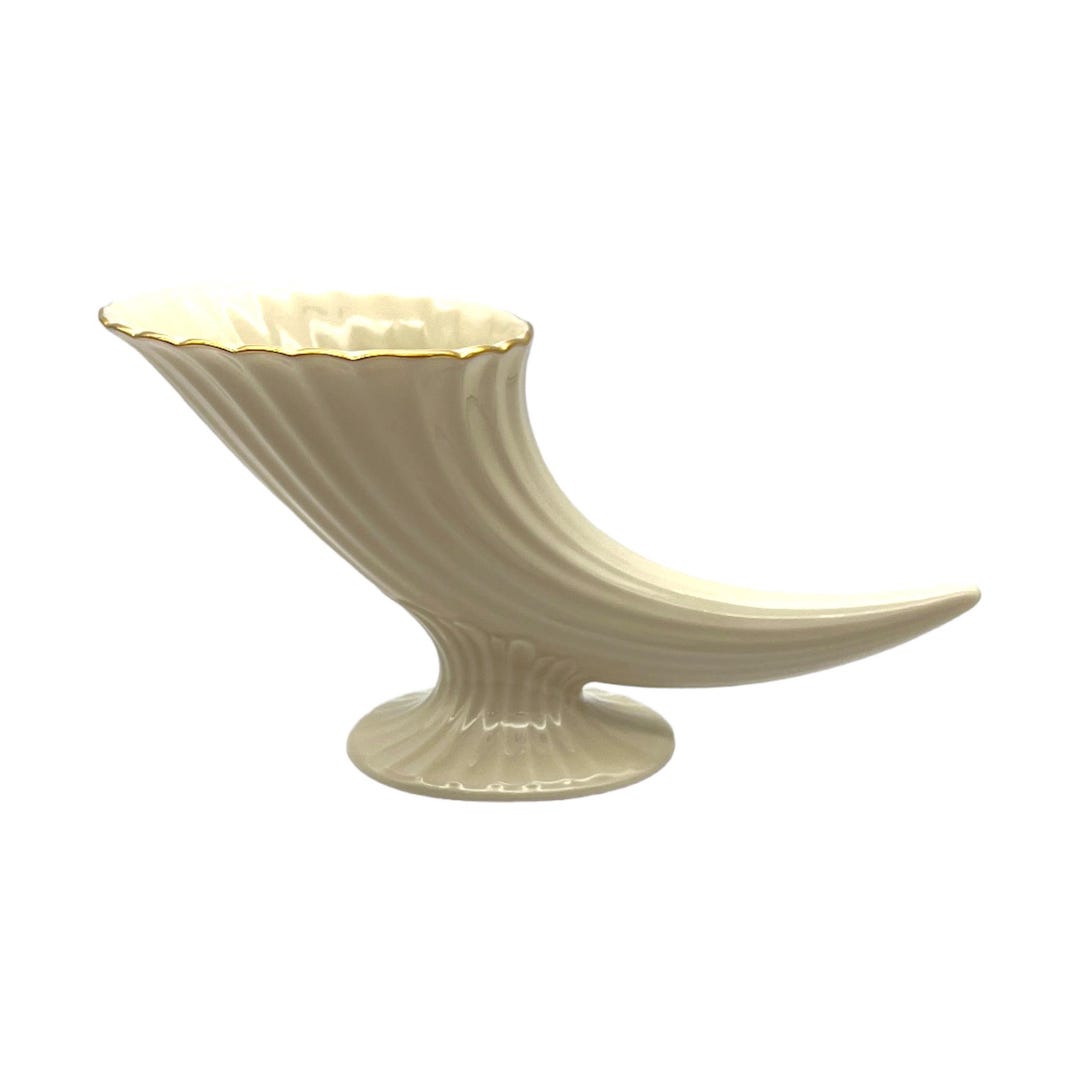 Lenox - Hand Decorated 24K Gold - Cornucopia Vase - 4.5" - Etsy