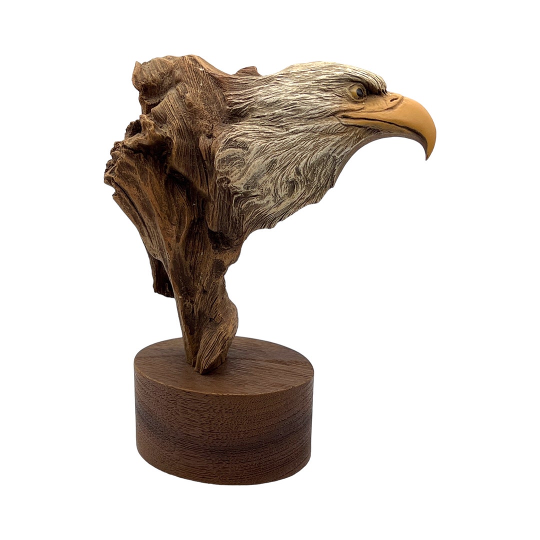 Rick Cain Wood Flight Eagle Sculpture 1239 of 2000 - Etsy