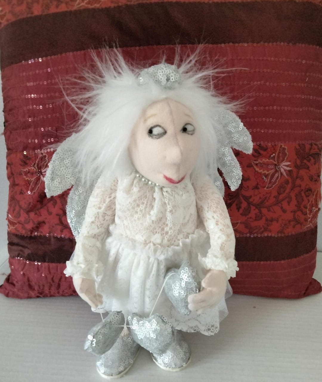 White and Silver Christmas Angel of Love - Etsy