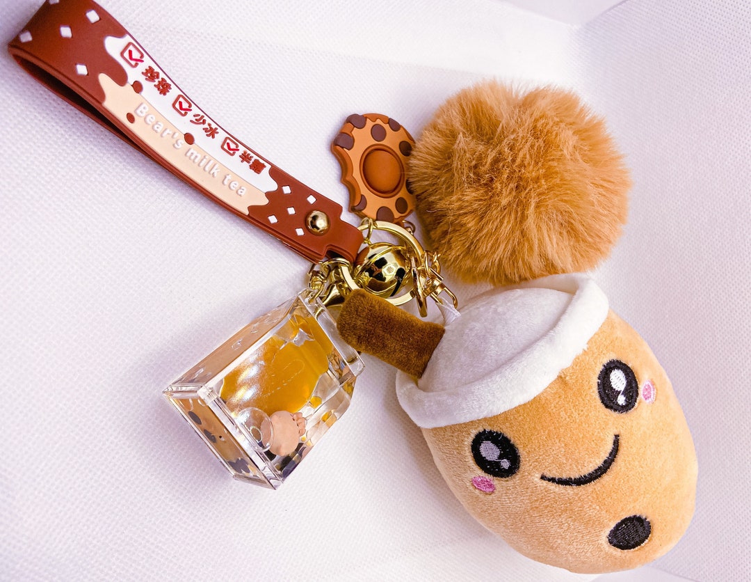 Boba Bubble Tea Fidget Keychain/ Pop It Fidget Toys / Liquid - Etsy UK