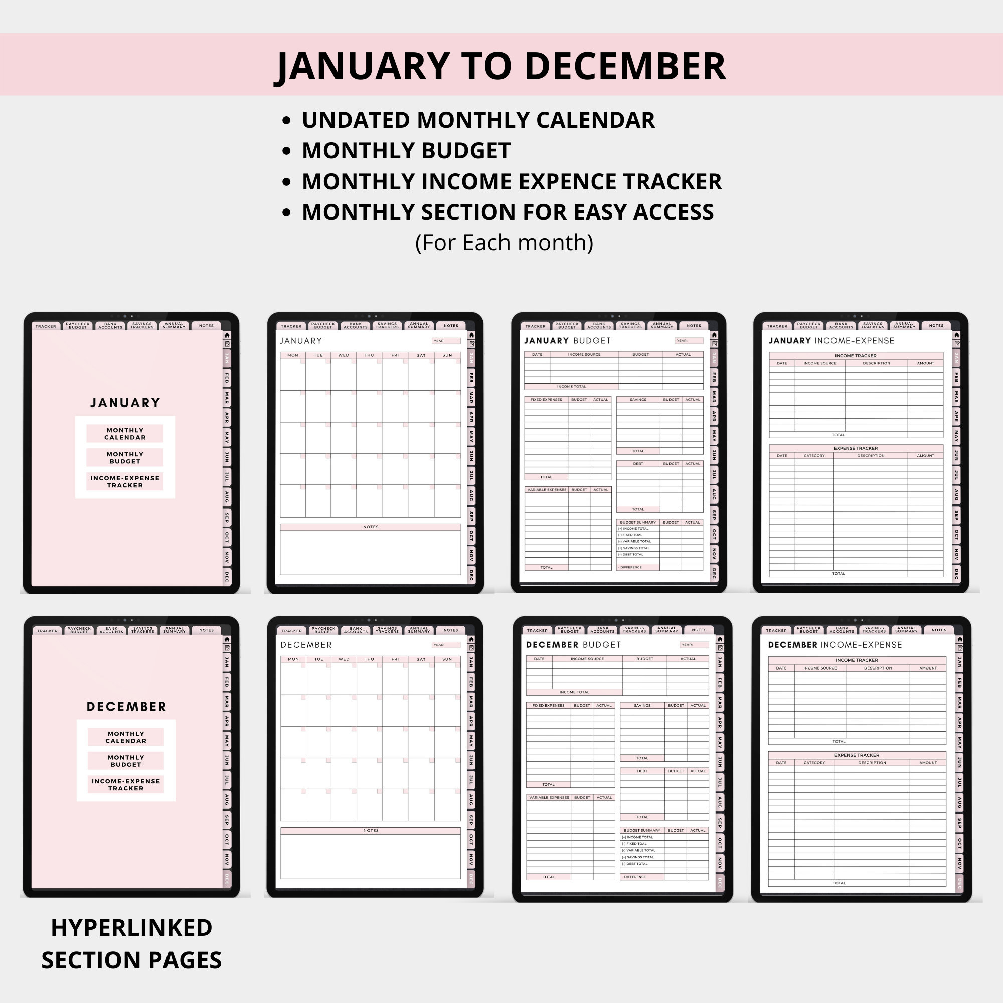 Digital Budget Planner, Finance Tracker, Finance Planner, Digital ...