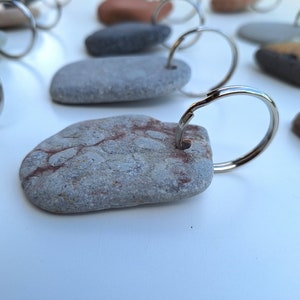 Pebble Keychain, Handmade Natural Product, Stone Key Ring ...