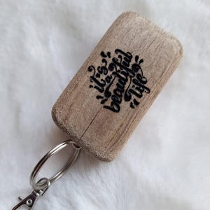 Driftwood Keychain, Handmade Natural Drift Wood Key Chain, Driftwood ...