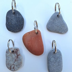Pebble Keychain, Handmade Natural Product, Stone Key Ring ...