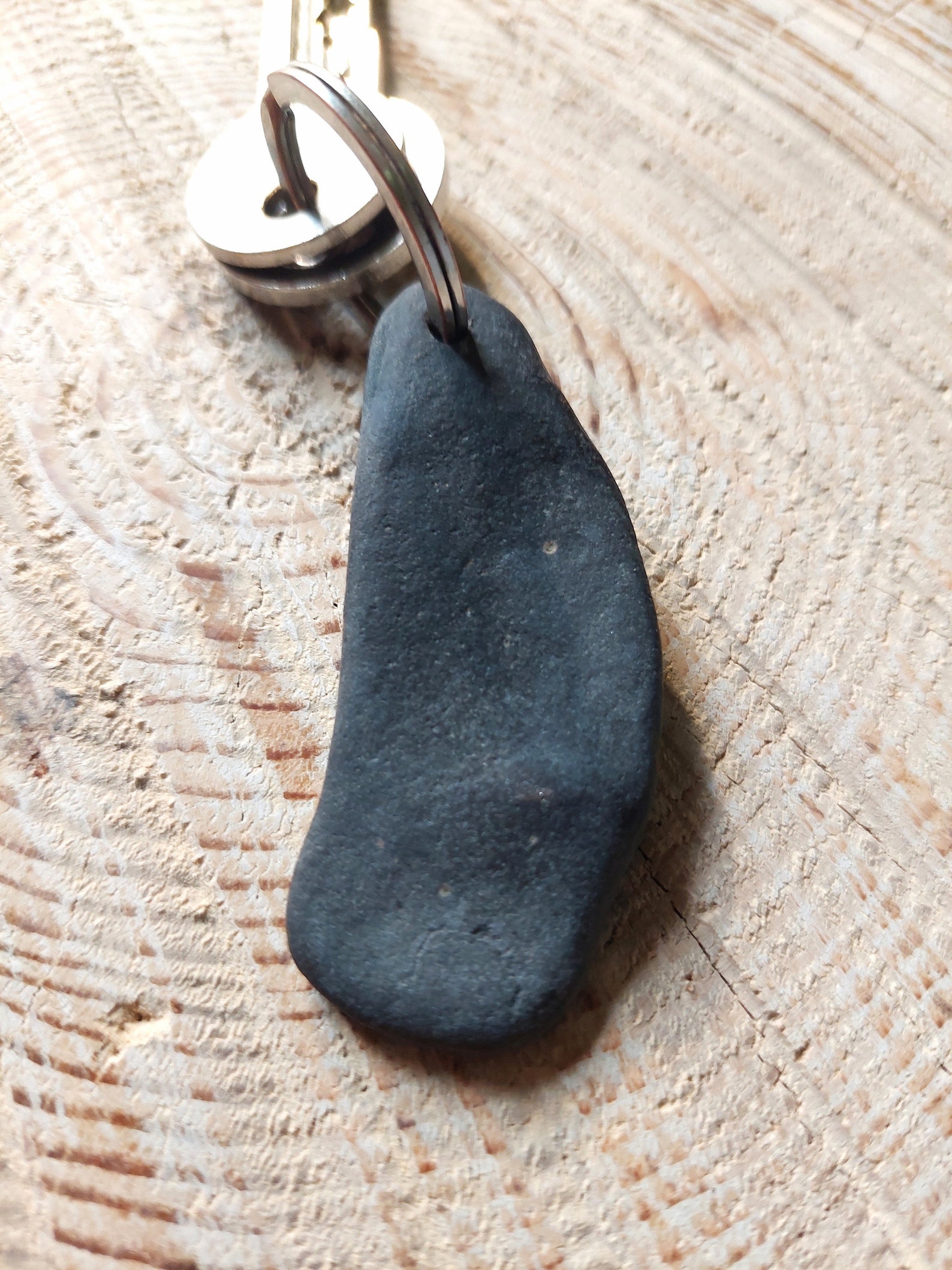 Pebble Keychain, Handmade Natural Product, Stone Key Ring ...