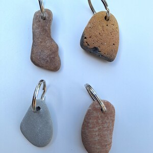 Pebble Keychain, Handmade Natural Product, Stone Key Ring ...
