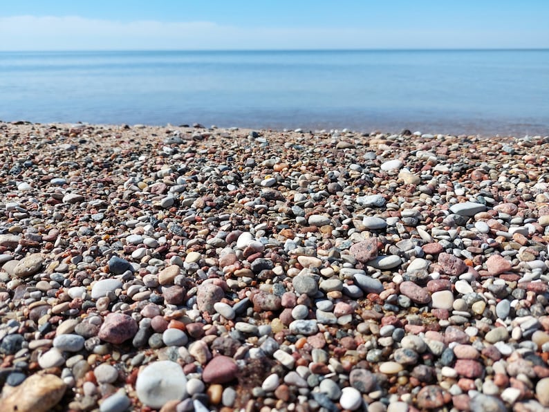 Pebble Keychain, Handmade Natural Product, Stone Key Ring - Etsy